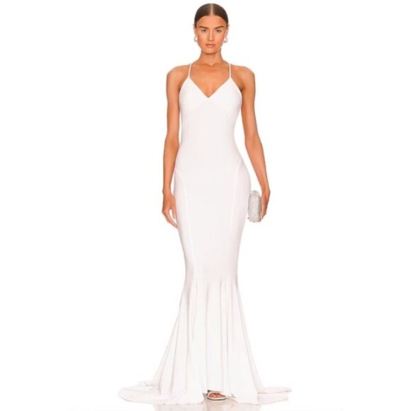 Norma Kamali | Dresses | Revolve Norma Kamali Low Back Slip Mermaid ...